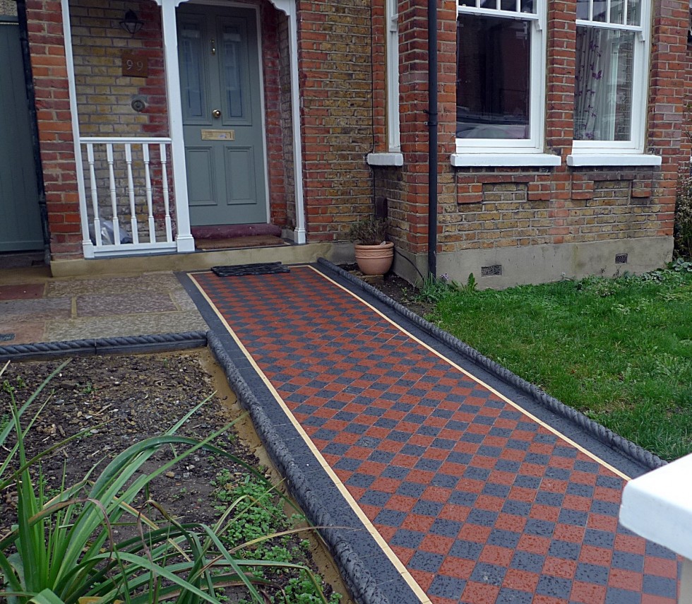 Ornamental stone Victorian mosaic multi colour mosaic charcoal rope ...